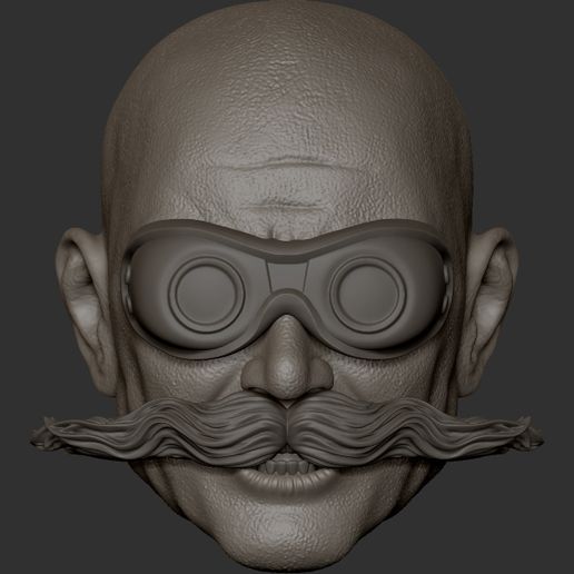 🆒 Dr Eggman Jim Carrey action figure head・ OBJ File for 3D printing・Cults