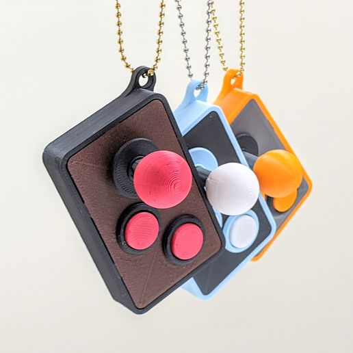 3D file Fidget Arcade Controller Key chain 👌 ・3D printer model to ...