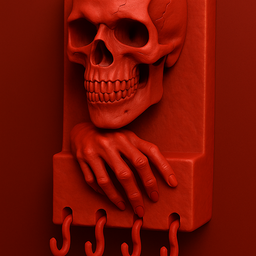 💀 Gothic Skull Hand Key Holder – Wall Mounted Hook Rack for Keys ...