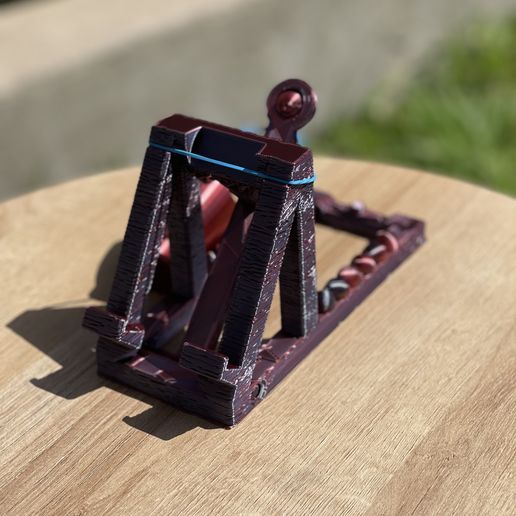 📞 Catapult Phone Stand 2.0・Free STL File for ・Cults