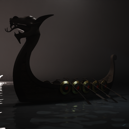 🐉 Viking dragon boat・ STL File for 3D printing・Cults