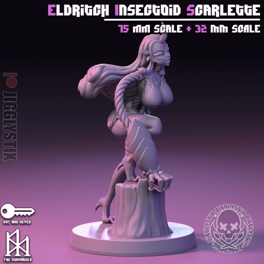 👹 Eldritch Insectoid Scarlett・Free 3D File for 3D printing・Cults