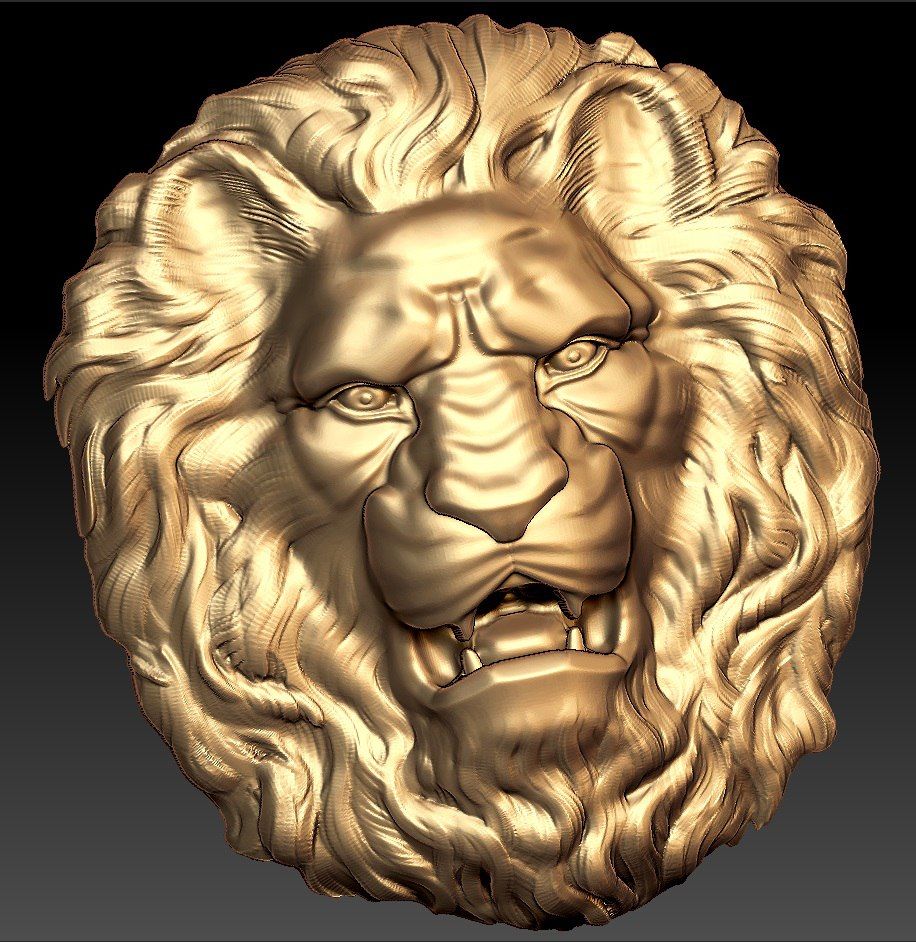Free STL file Lion face cnc art・Object to download and to 3D print・Cults