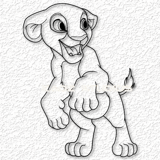 how to draw baby lion king