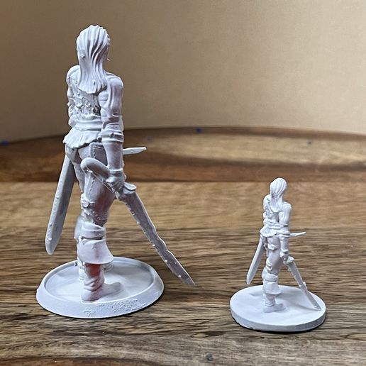 ♀️ Dual Wielding Female Elven Ranger d&d elf・ STL File for ・Cults