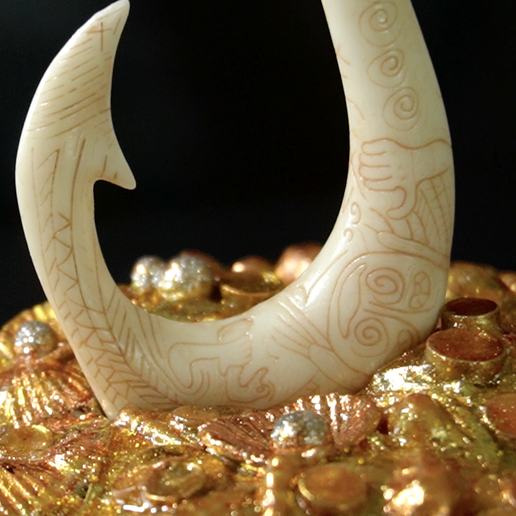 🪝 Maui Hook from Moana with Tamatoa treasure stand・ STL File for 3D ...