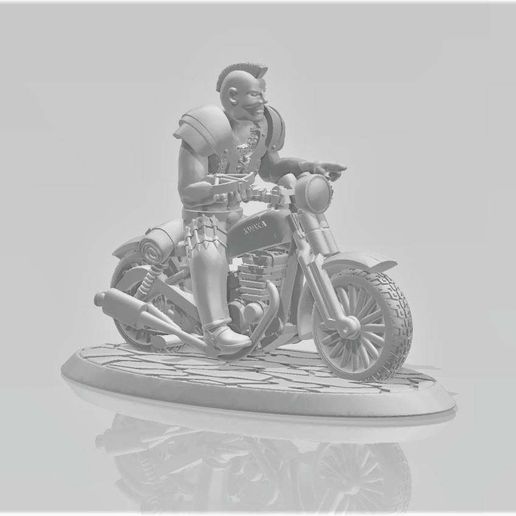 🏹 28mm Post Apocalyptic Biker Punk Gang Member - FWW & Gaslands etc ...