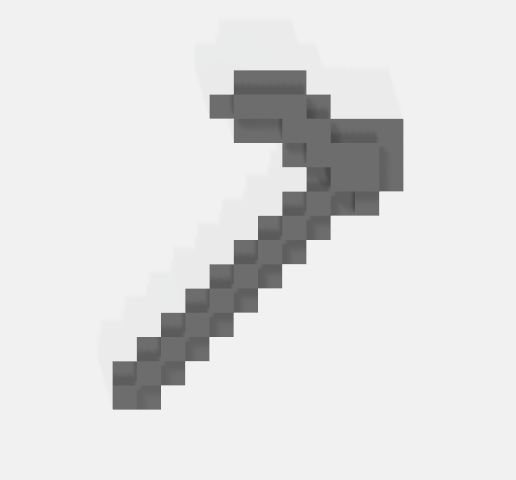 how to draw a minecraft diamond hoe