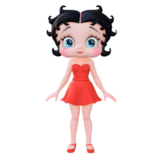 🗿 Chibi Style Betty Boop Figurine・ STL File for 3D printing・Cults