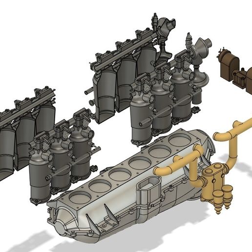 🚗 Mercedes DIII Engine・Free STL File for 3D printing・Cults