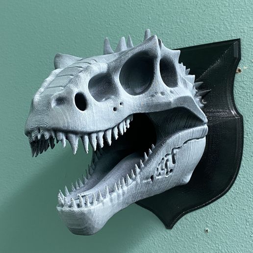 👽 Alien Dinosaur Skull Headphone Stand・ STL File for 3D printing・Cults