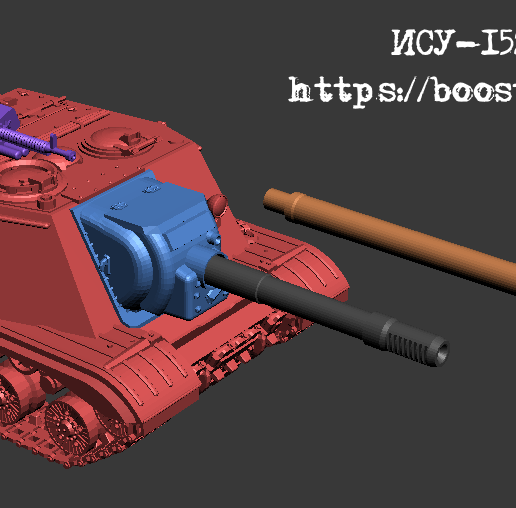 🪖 ISU-152K 1:100・ 3D File for 3D printing・Cults