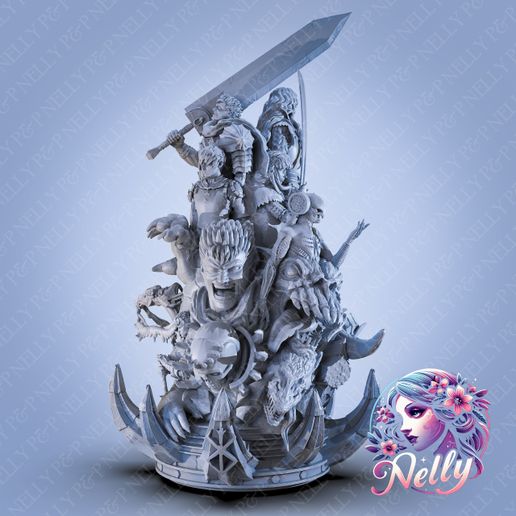 👾 Berserk Base・ 3D File for 3D printing・Cults