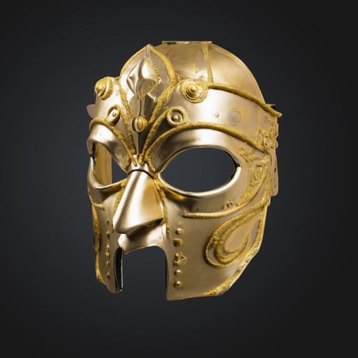 🤴 King Gladiator Face Mask - Warrior Gladiator Embroidered Mask 3D ...