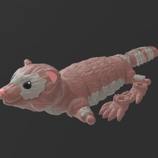 👌 Flexi Ferret・ STL File for 3D printing・Cults