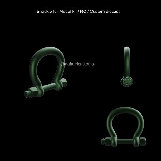 🚚 Shackle for Model kit / RC / Custom diecast・ STL File for ・Cults