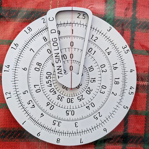 🧑‍🔬 Circular Scientific SlideRule・ STL File for 3D printing・Cults