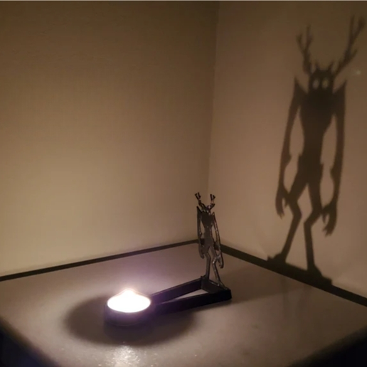 3D file SHADOW PROJECTOR Wendigo horror 📽️ ・3D printer model to ...