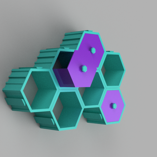 🖼 Hex - Modular shelf and drawer system・Free STL File for ・Cults