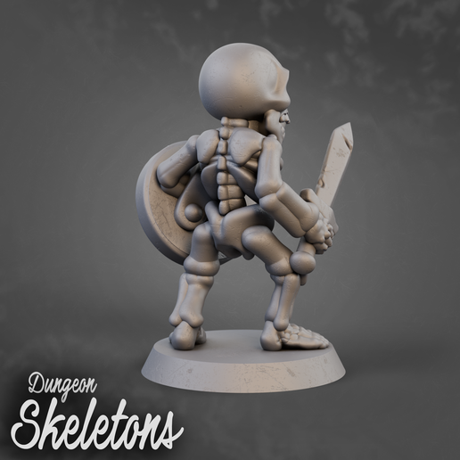 💀 Dungeon Skeleton Pack・ STL File for 3D printing・Cults