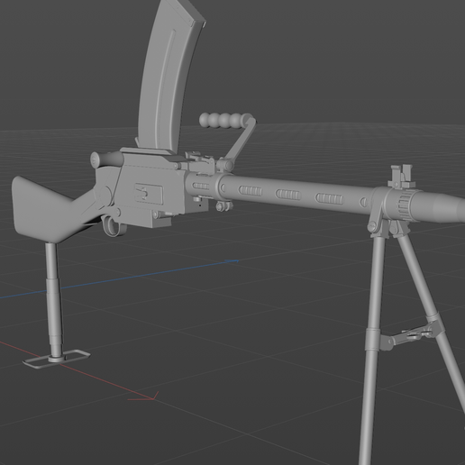 OBJ file Danish Madsen Machine gun 🔫 ・3D printing design to download・Cults