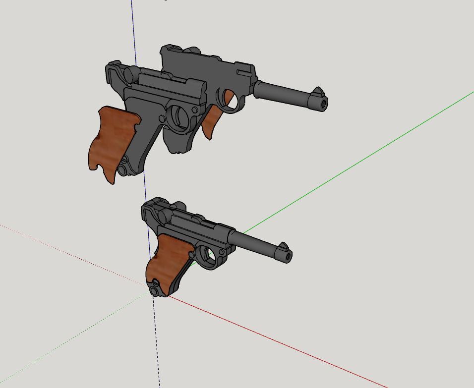 Download STL file Luger P08 - scale 1/4 • 3D print design ・ Cults