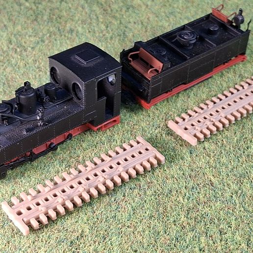 🚂 H0f scale D-Feldbahn Locomotora HF con ténder - resina・Archivo STL ...