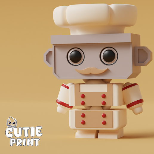 STL file Croissant ARTICULATED TOY, PRINT-IN-PLACE, CUTE FLEXI ...