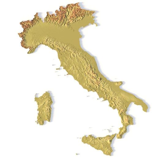 🇮🇹 Italy Topographic Map – 3D Model for 3D Printing & CNC Carving・ 3D ...
