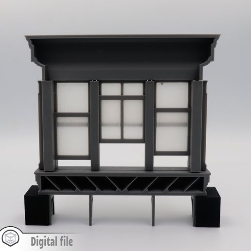 🪟 1:12 miniature Bay window with functional sliding windows multi-color ...