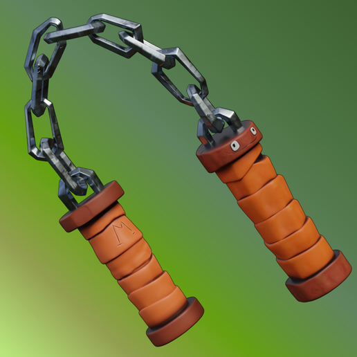 🥷 TEENAGE MUTANT NINJA TURTLES Michelangelo nunchaku TMNT COSPLAY・ STL ...