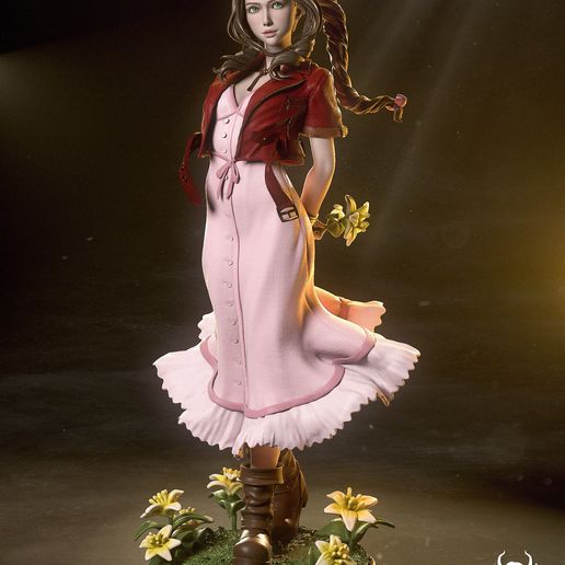🗿 Aerith (Final Fantasy VII) STL for 3D Printing・ 3D File for 3D ...