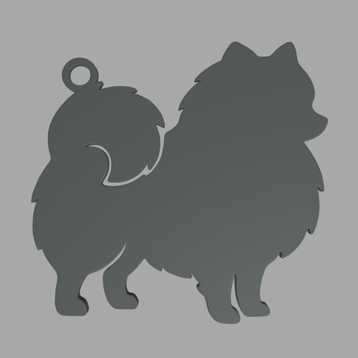 🐕 Pomeranian Dog Key Ring // Design 01・ STL File for 3D printing・Cults