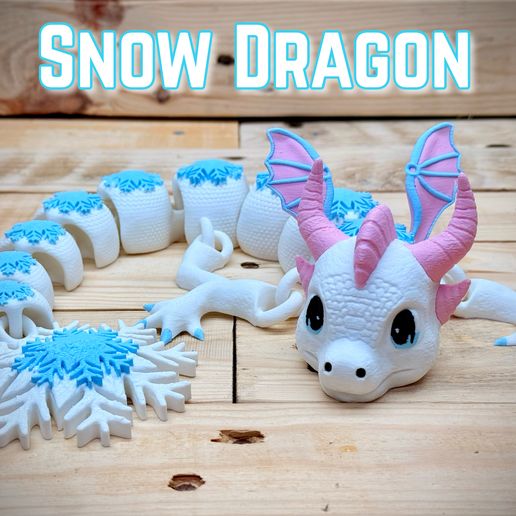 🌨️ Snow Dragon・ STL File for 3D printing・Cults