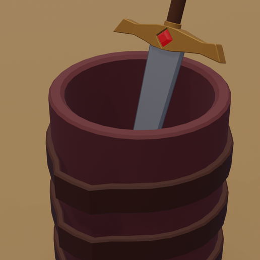🗡️ Decorative Fantasy Sword Bucket - 3D Print・Free 3D File for 3D ...