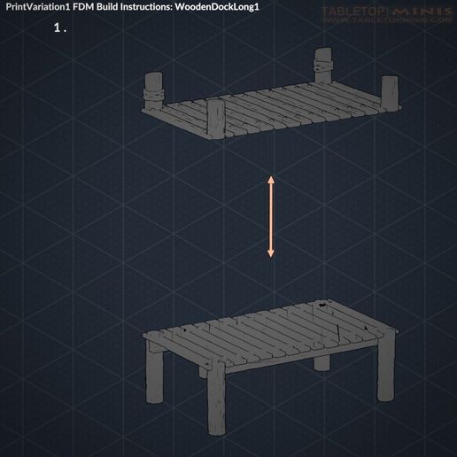 🪵 Wooden Dock Small・ 3D File for 3D printing・Cults