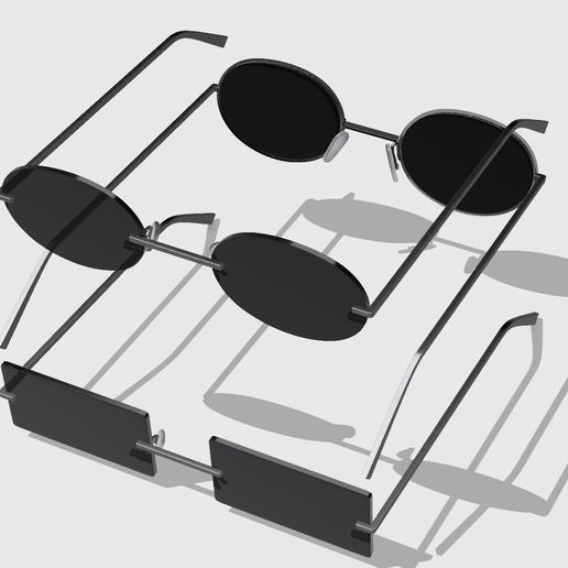 👓 Full 3D-Printable Eyewear Prototype Set - 3 Glasses・ STL File for 3D ...