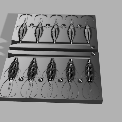 🎣 Rage Craw Fishing Soft Plastic Mold・ STL File for 3D printing and CNC ...