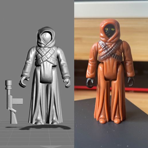 ⭐ VINTAGE STAR WARS KENNER JAWA ACTION FIGURE・ STL File for 3D printing ...