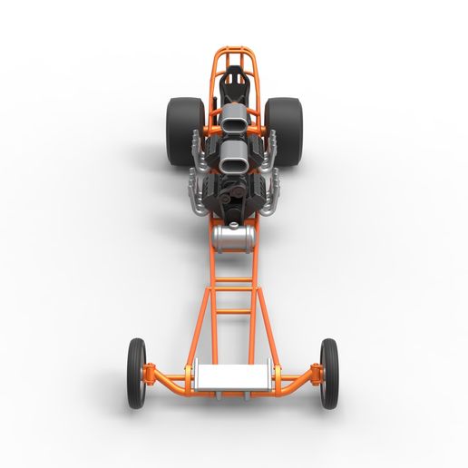 🏎️ Diecast Front engine dragster with 2 V8 Scale 1:25・ 3D File for ・Cults