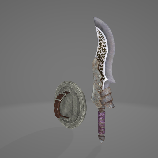 STL file MONSTER HUNTER WORLD KJARR SWORD AND SHIELD 👹 (OBJ)・Model to ...