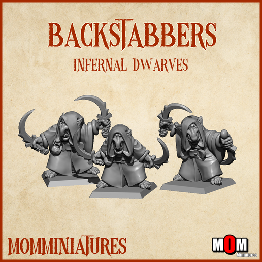 👴 Backstabbers Hobgoblin (Old Infernal Dwarves)・ 3D File for 3D ...