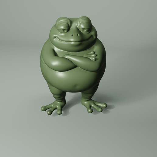 🐸 Funny Fat Frog 3D Model - Hilarious Chunky Frog STL for 3D Printing ...