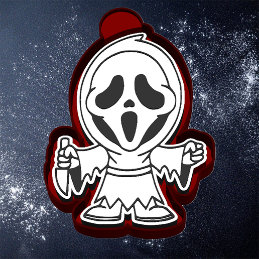 🔪 Ghostface With Knife Freshie Mold・ STL File for 3D printing・Cults
