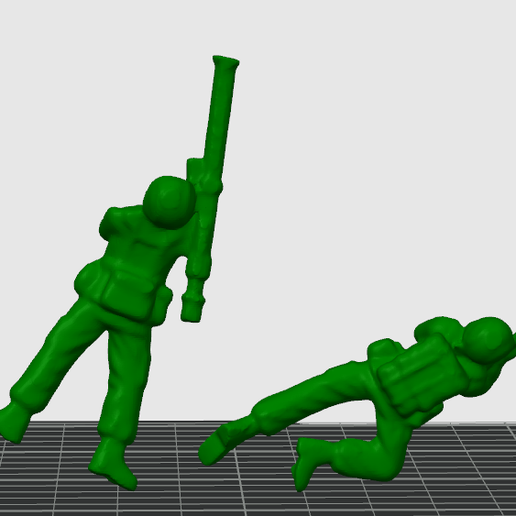 🦸 Fishel Army men crawling fix・ OBJ File for 3D printing・Cults