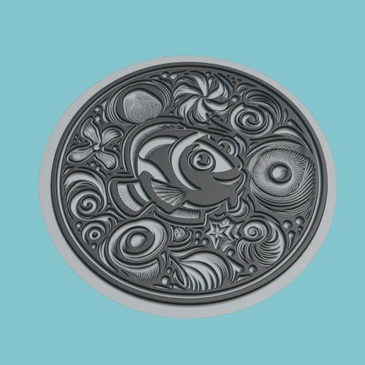 🎬 Finding Nemo Medallion CNC Finding Nemo 3d CNC Model Stl Obj・ 3D File ...