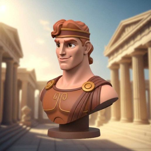 👤 Hercules Bust – Classic Animated Hero Collectible・ STL File for 3D ...