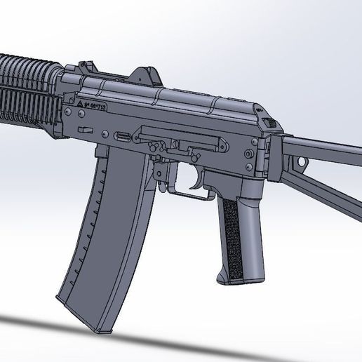 🔫 AKs-74u Airsoft 3D model VFC (without gearbox and hopup)・ STP File for 3D printing and CNC ...