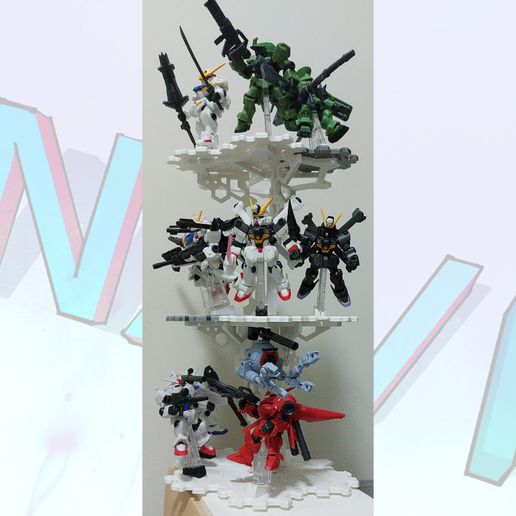 🤖 BANDAI MOBILE SUIT GUNDAM ENSEMBLE display set column structure・Free ...