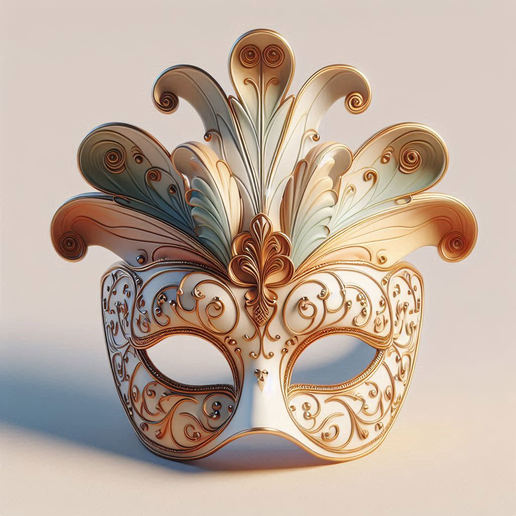 🎨 4416 Venetian Carnival Mask Color 3D Model, figurine, fashion ...